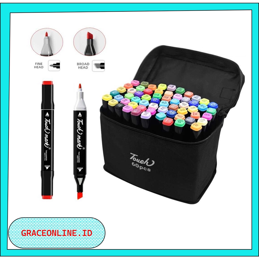 Jual Touch HL270 Warna Spidol Permanen Spidol Warna Warni Spidol 1 Pack ...