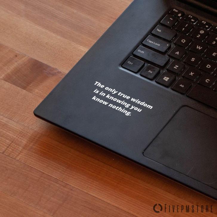 Jual Sticker Quote Know Nothing - stiker Quote Philosophy Socrates ...
