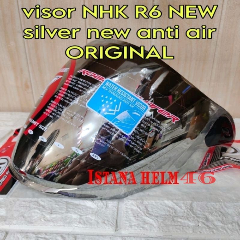 Jual KACA HELM | VISOR HELM NHK R6 NEW SILVER ORIGINAL NHK | Shopee Indonesia