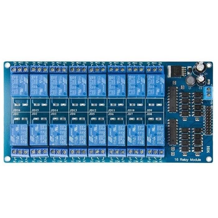 Jual Relay Module 16 Channel 5V 12V for Arduino Compatible | Shopee ...