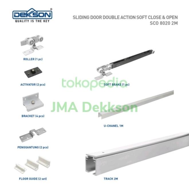 Jual Rel Sliding Door Double Action Soft Close & Open | Shopee Indonesia