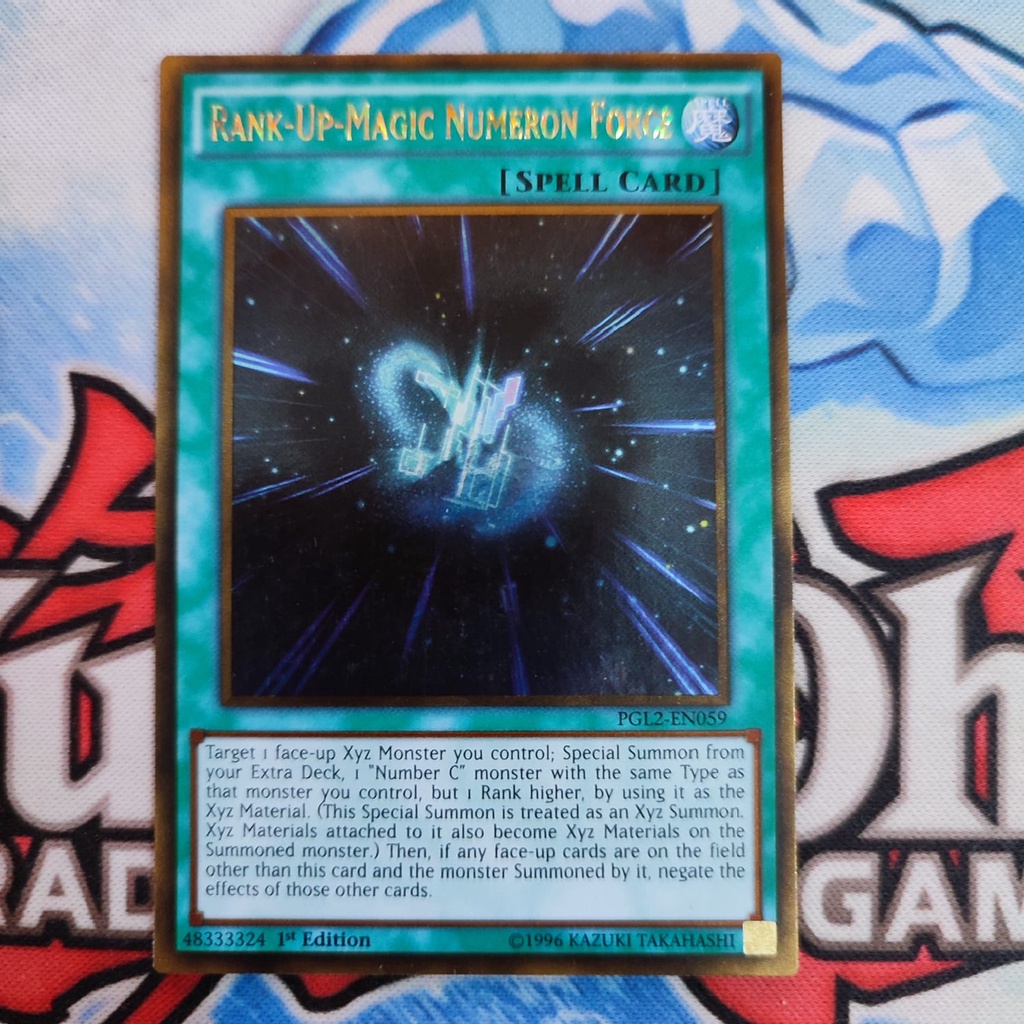 Jual yugioh rank up magic numeron force PGL2 gold rare 1st original ...