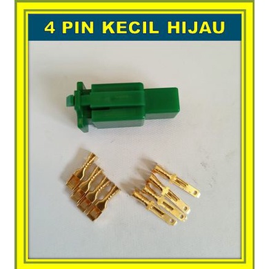 Jual SOKET 4 PIN SKUN KECIL HIJAU / SOCKET KABEL 4 PIN SKUN KECIL ...