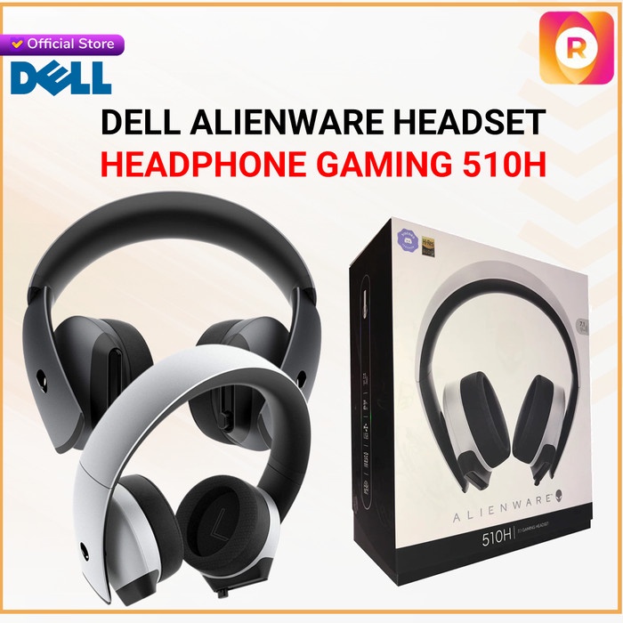 Jual DELL ALIENWARE HEADSET / HEADPHONE GAMING 510H | Shopee Indonesia
