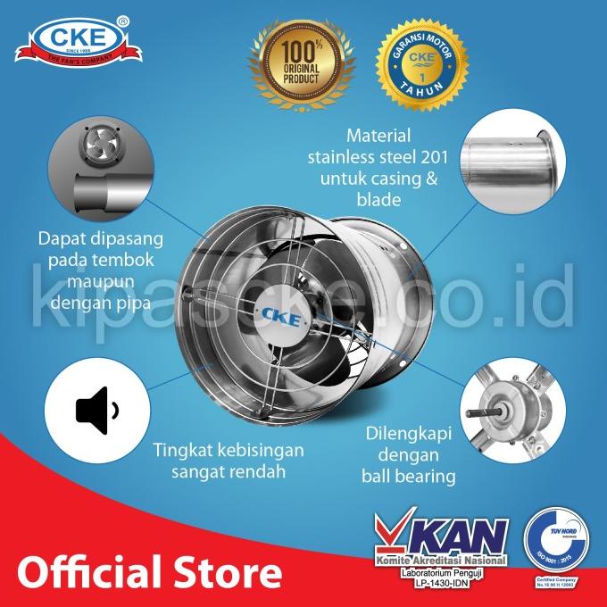 Jual CKE Drum Fan Stainless DF-SS-12/1-NX 12 Inch Drum Fan Blower ...