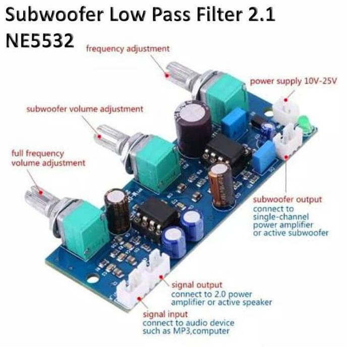 Jual ANA713 NE5532 TONE CONTROL 2.1 STEREO PLUS LOW PASS FILTER ...