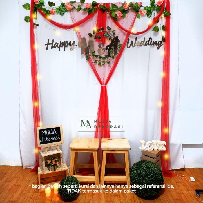 Jual Dekorasi Lamaran Tunangan Backdrop Nikahan Photobooth Diy Akad ...