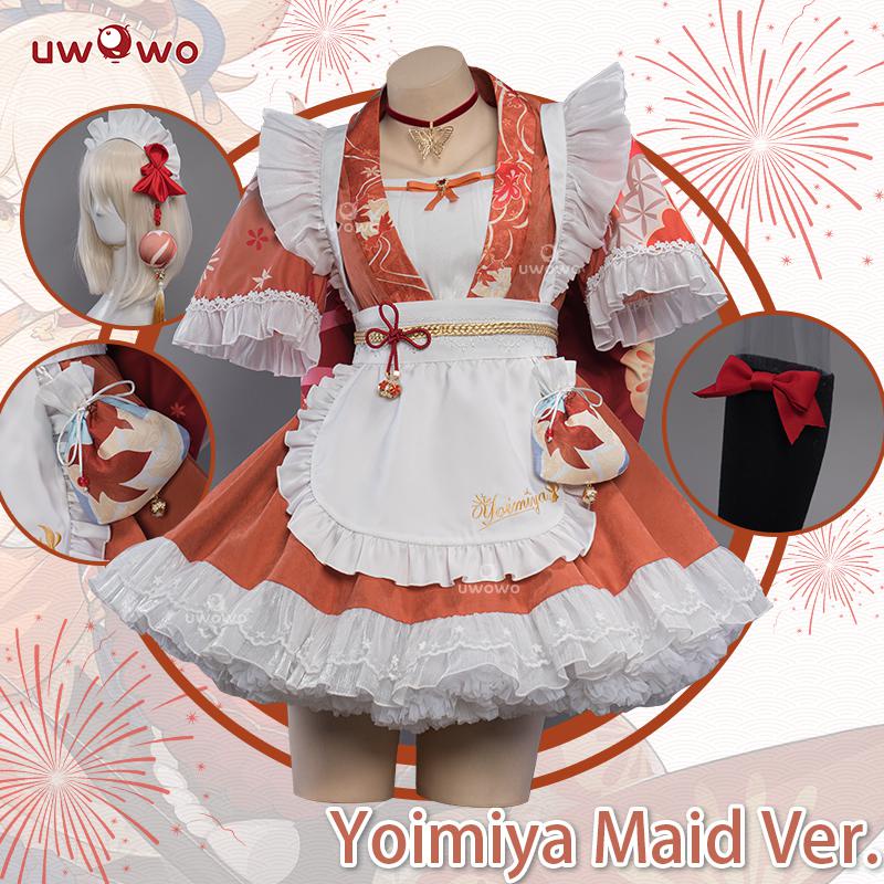 Jual Yoimiya Cosplay Game Genshin Impact Fanart Maid Yoimiya Cosplay ...