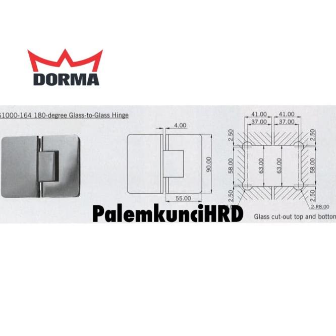 Jual Engsel Shower Dorma S 1000 Glass To Glass 180 | Shopee Indonesia