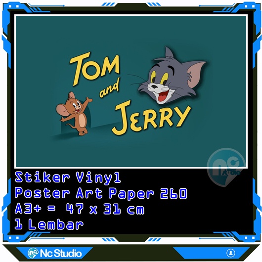Jual Poster Stiker Tom And Jerry A3+ 1 Lembar Animasi Film Anak Acara ...