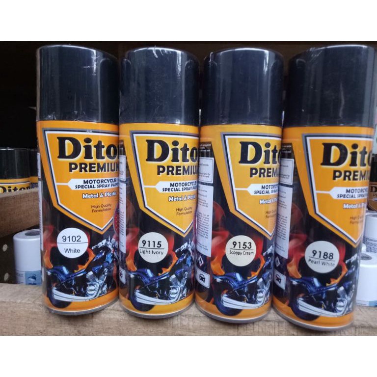 Jual STOK TERBARU|| Pilok Pilox Cat semprot Diton premium putih mutiara cream krem crem pearl ...