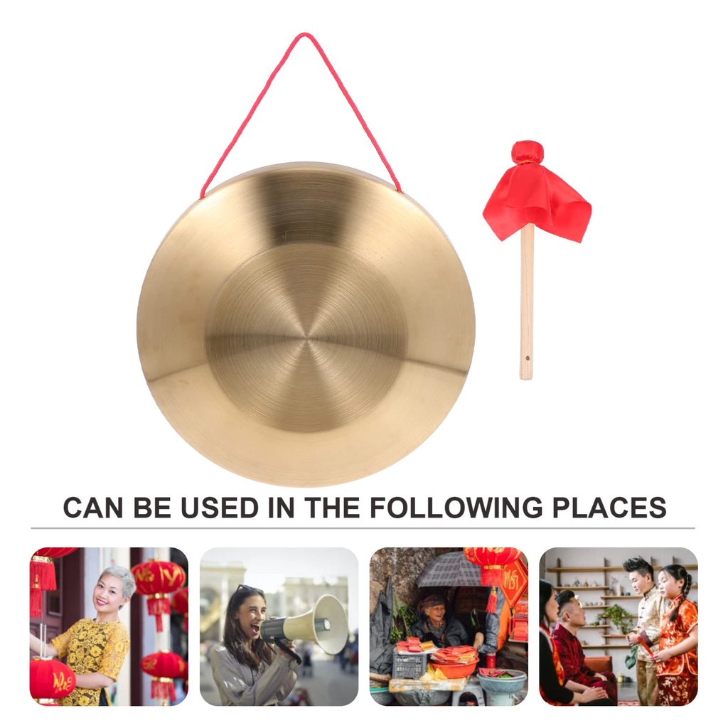 Jual Gong Luo Cina Kuningan Tembaga Dengan Palu Bulat Gong Tangan Kapel ...