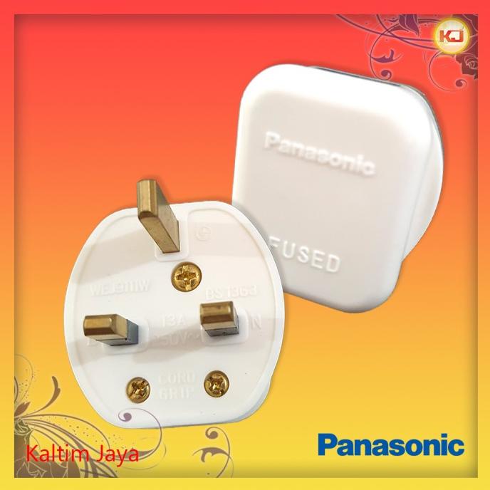 Jual ~~~~~] Steker AC 3 Pin/Kaki WEJ9111W Panasonic dengan Sekring ...