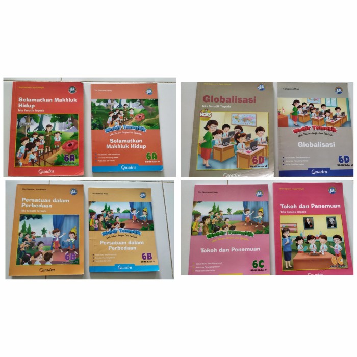 Jual BUKU SEKOLAH - PAKET BUKU PELAJARAN SD/MI KELAS 6 - MODEL TEMATIK ...