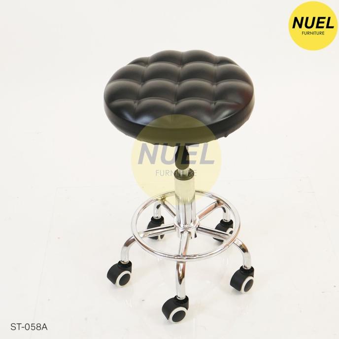 Jual best produk] Kursi Bulat Roda Bar stool Salon Lab Drum Hidrolik ...