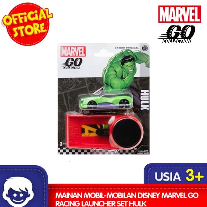 Jual Mainan Mobil-mobilan Disney Marvel Go Racing Launcher Set Hulk ...