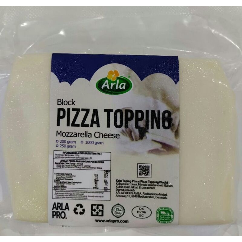 Jual Mozarella Cheese Pizza Topping 200 GR - ARLA | Shopee Indonesia