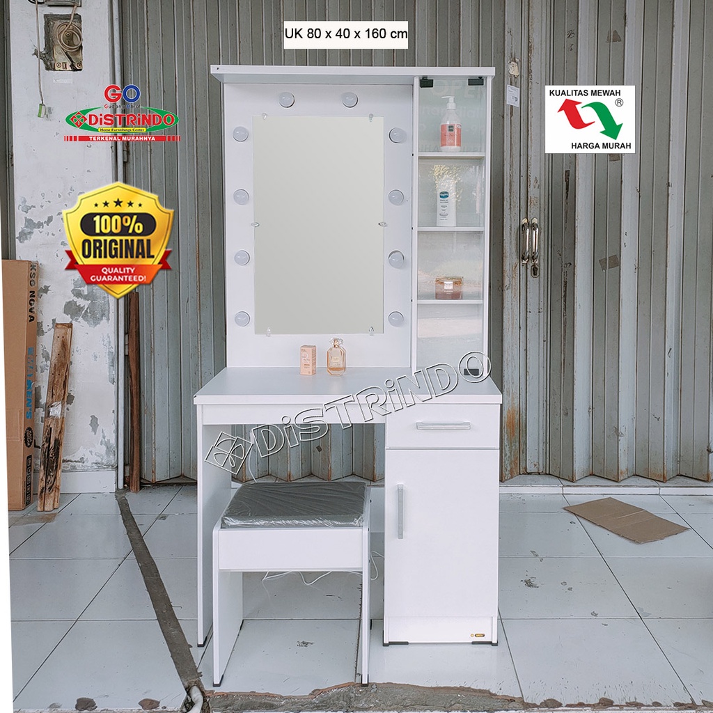 Jual Meja Rias Minimalis / Meja Rias dengan Lampu LED Komplit tempat ...