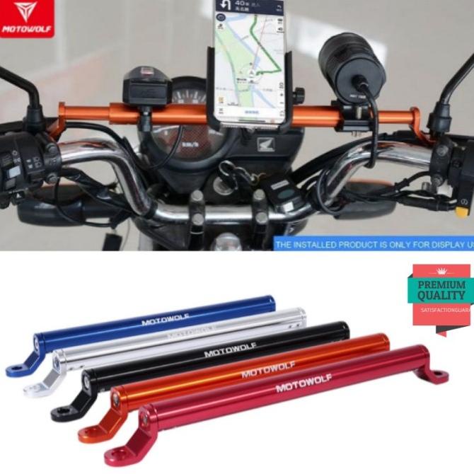 Jual Stabiliser Stang Mount Adaptor Holder Hp Motor Spion Motowolf ...