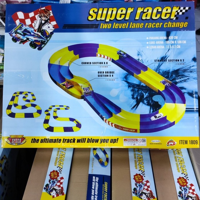 Jual mainan track tamiya 2 jalur 1809 4wd super racer mainan anak ...