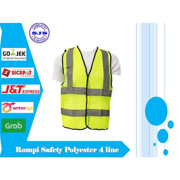 Jual Rompi Safety Polyester Safety Vest Proyek Polister Rompi Safety ...