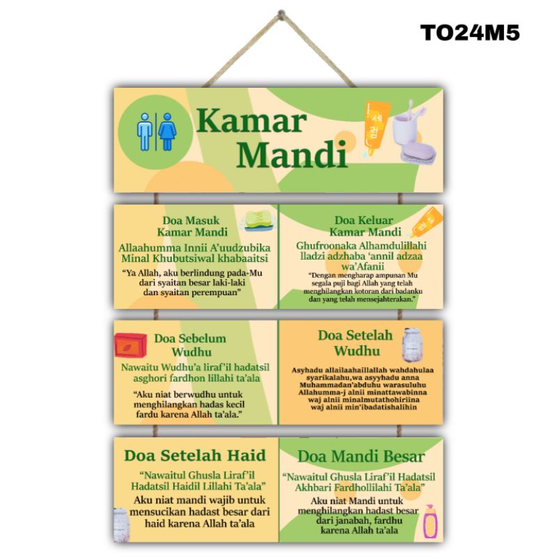 Jual COD ☑️ Hiasan dinding KAMAR MANDI 4 susun BIG SIZE 30x40 cm ...