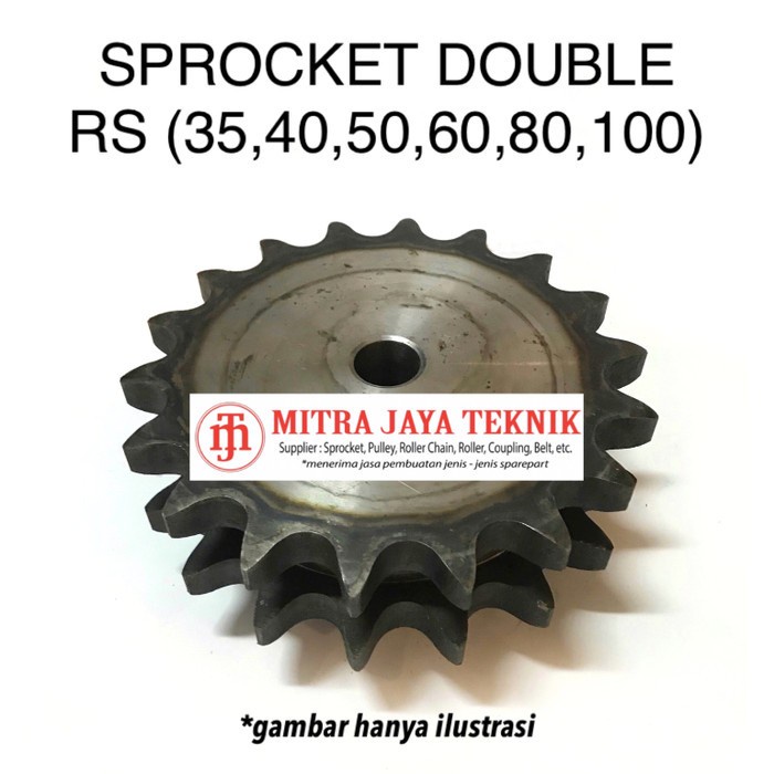 Jual SPROCKET GEAR DOUBLE RS 80 - 2 x 42T SPROCKET RANTAI GIGI 42 ...