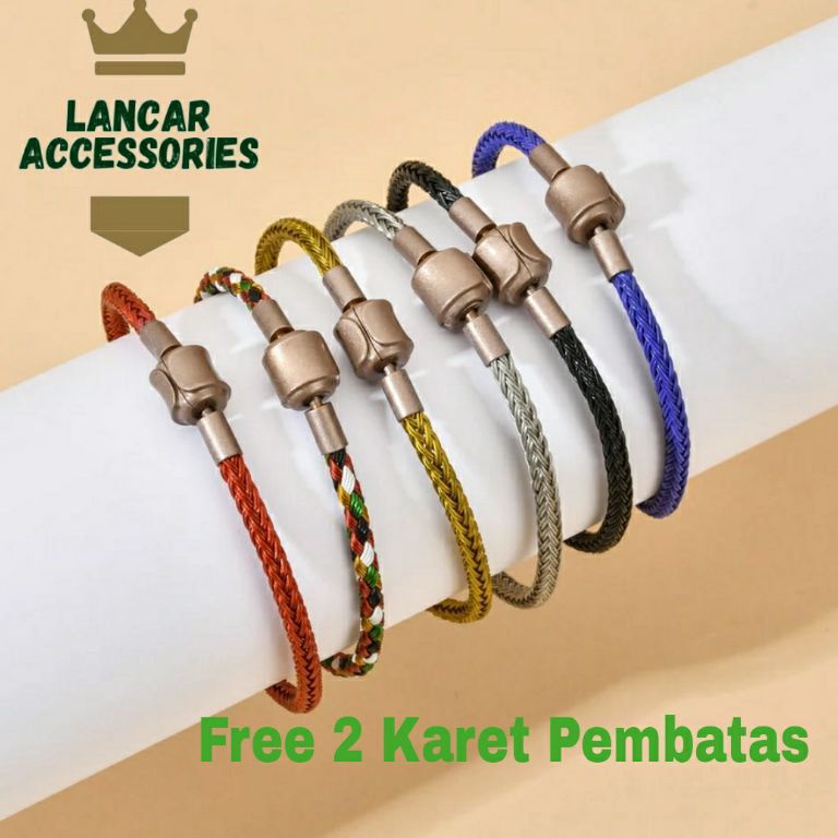 Jual (J.J㊚6 ) Gelang Tali Kawat Anti Air Waterproof Untuk Charm Liontin ...