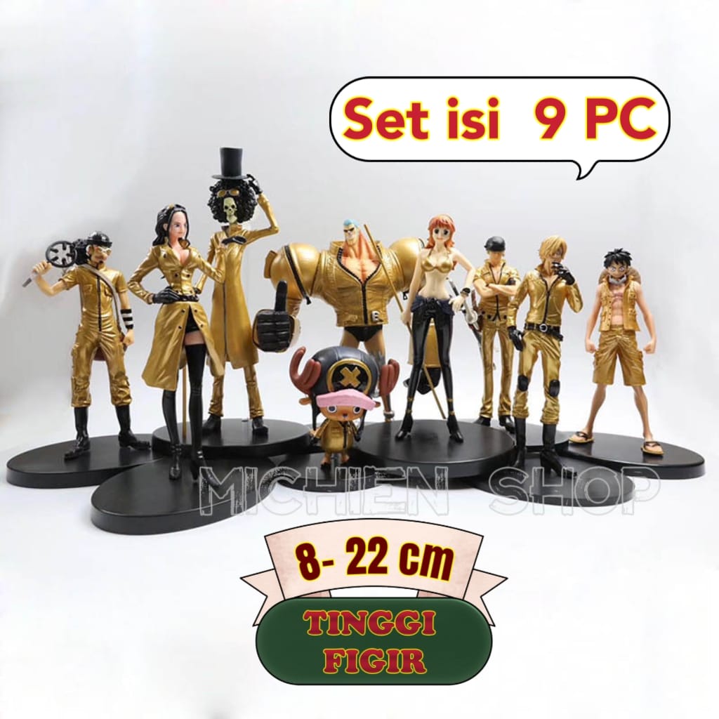 Jual Action Figure One piece GLM GOLD MOVIE Luffy Zoro Sanji Nami Brook ...