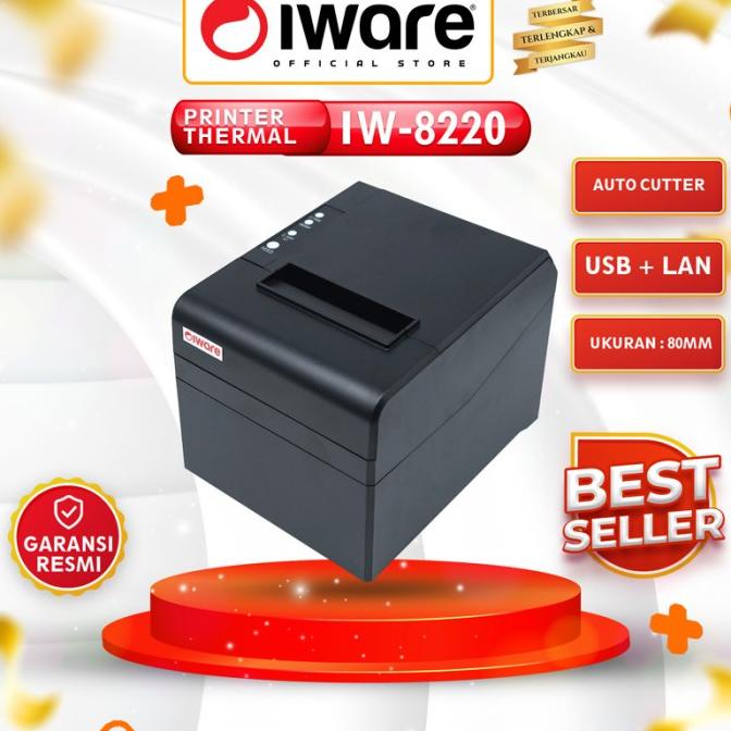 Jual New Printer Kasir Thermal 80Mm Iware Iw-8220 Usb+Lan Autocutter Terbaik | Shopee Indonesia