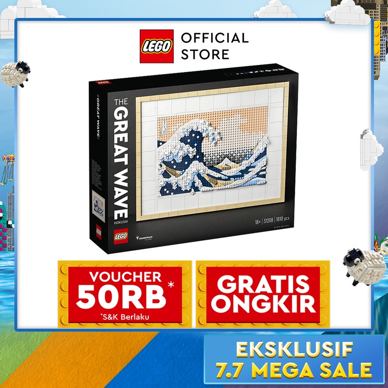 Jual LEGO Art 31208 Hokusai – The Great Wave Building Kit (1,810 Pieces) Mainan Susunan Balok ...
