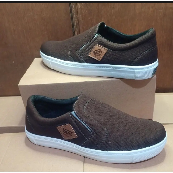 Jual sepatu slip on santai sol tebal tanpa tali pria dan wanita bonus ...