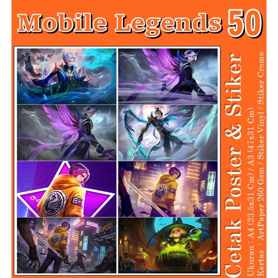 Jual Sticker Poster | Mobilelegends | Mlbb | Mobile Legends Bangbang ...