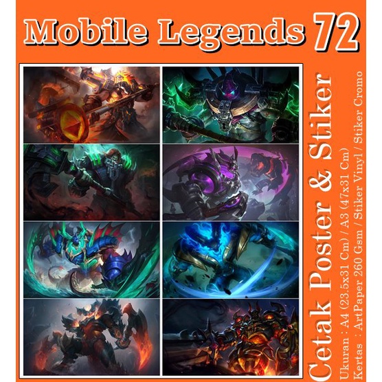 Jual Sticker Poster | Mobilelegends | Mlbb | Mobile Legends Bangbang ...