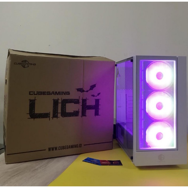 Jual Casing Cube Gaming LICH white (Free 3 FAN Rainbow RGB) | Shopee ...
