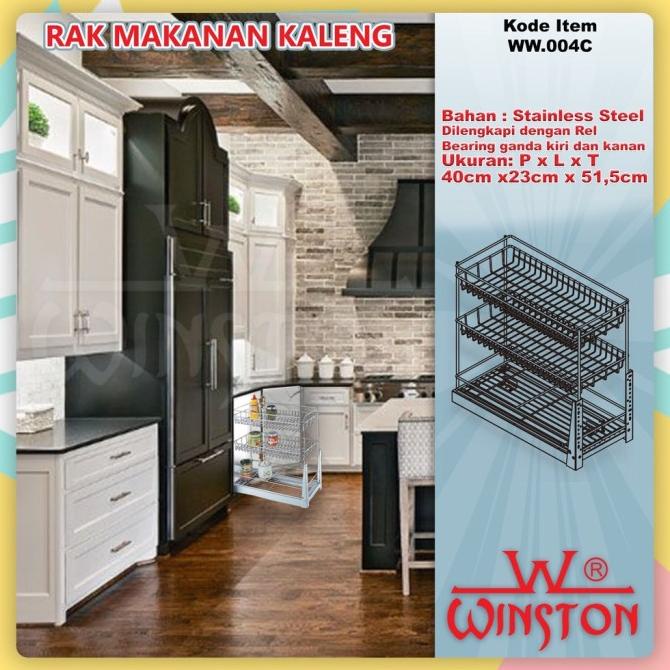 Jual Rak Tarik Ww 004 C Stainless Winston Kitchen Set Cabinet Tokonana7 ...