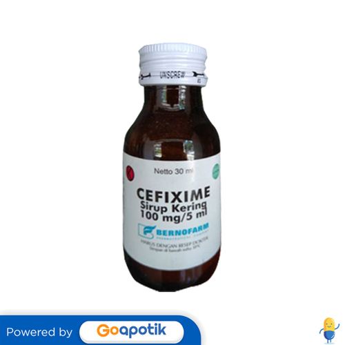 Jual CEFIXIME TRIHYDRATE BERNOFARM 100 MG/5 ML DRY SYRUP 30 ML | Shopee ...