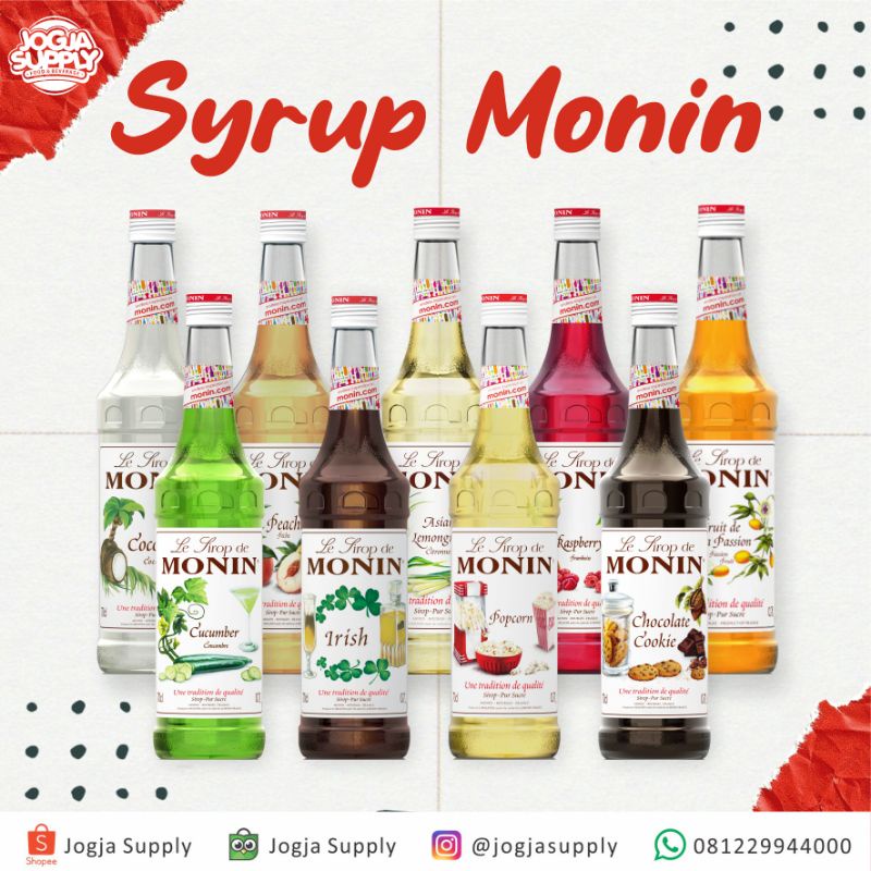 Jual Monin Syrup/Sirup Monin All Varian (Botol 700ml) | Shopee Indonesia