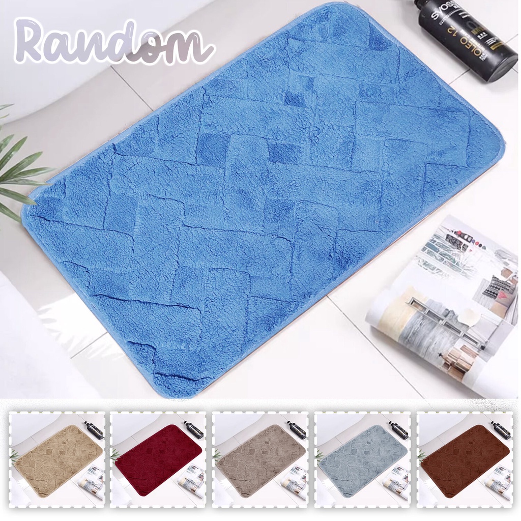 Jual Keset Lantai Bulu Bahan Microfiber Anti Slip Ukuran : 58x38cm ...