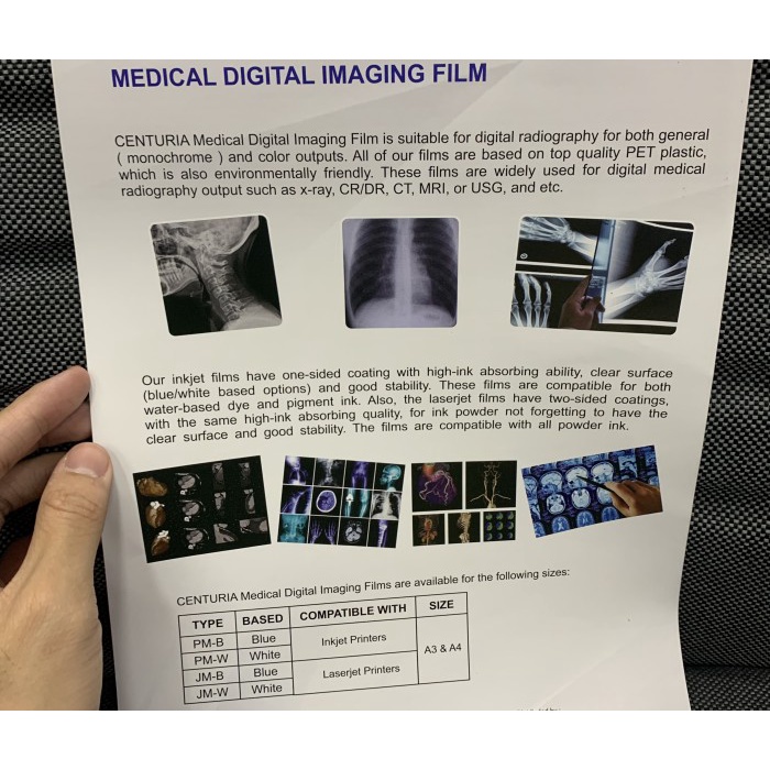 Jual KERTAS PRINT RONSEN RONTGEN BLUE FILM A4 X RAY XRAY FILM ORIGINAL ...
