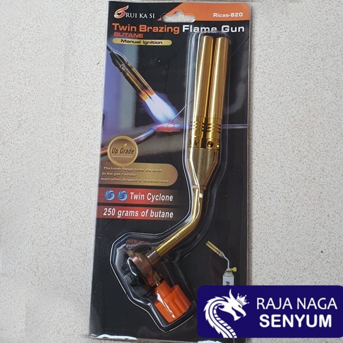 Jual KEPALA LAS PORTABLE DUAL JET SUPER LAS FIRE TORCH FLAME GUN METAL ...
