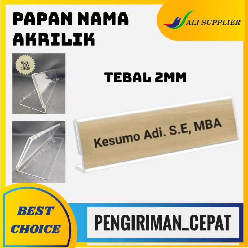 Jual AKRILIK NAMA / NAMA PANITIA / PAPAN NAMA MEJA / TENT CARD AKRILIK ...