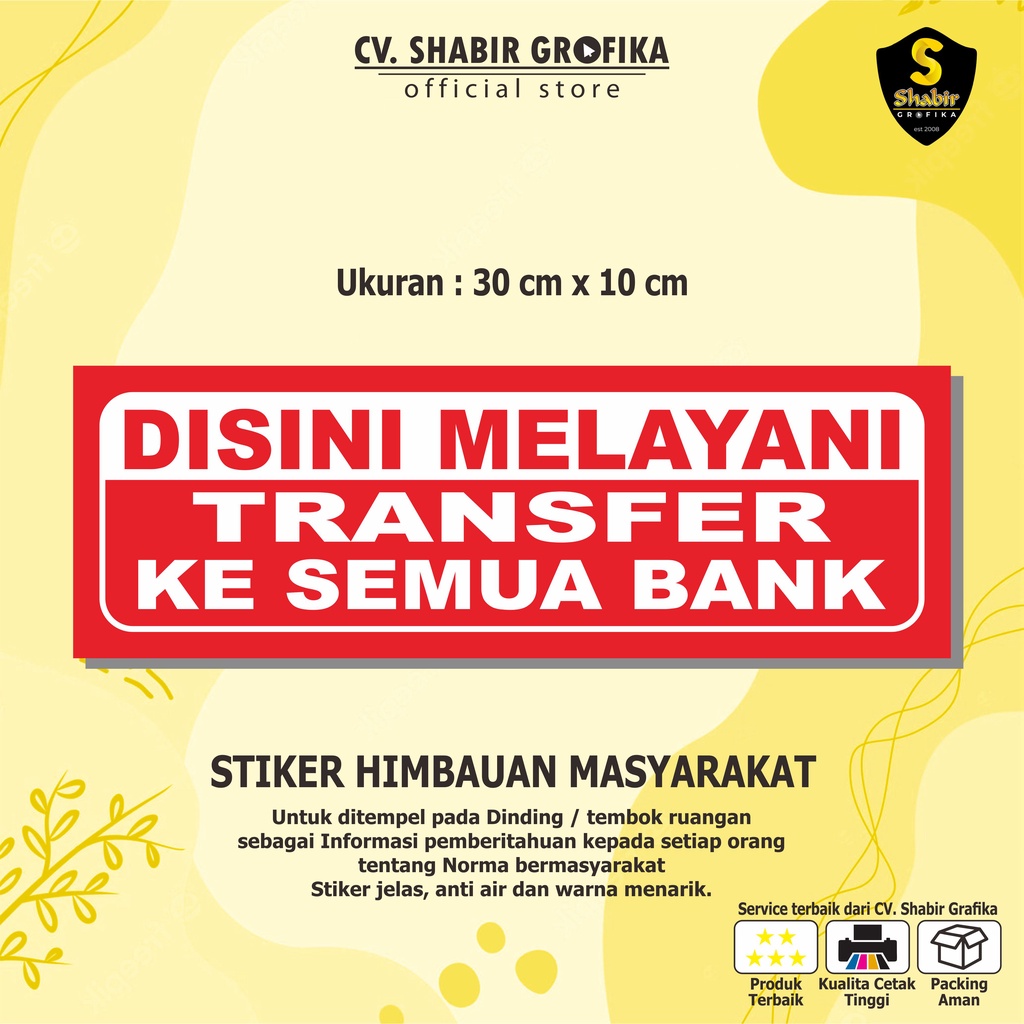 Jual STIKER TRANSFER KESEMUA BANK | Shopee Indonesia