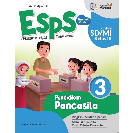 Jual 0023230150 - BUKU ERLANGGA ORIGINAL ESPS PENDIDIKAN PANCASILA SD/MI KELAS 3 KURIKULUM ...