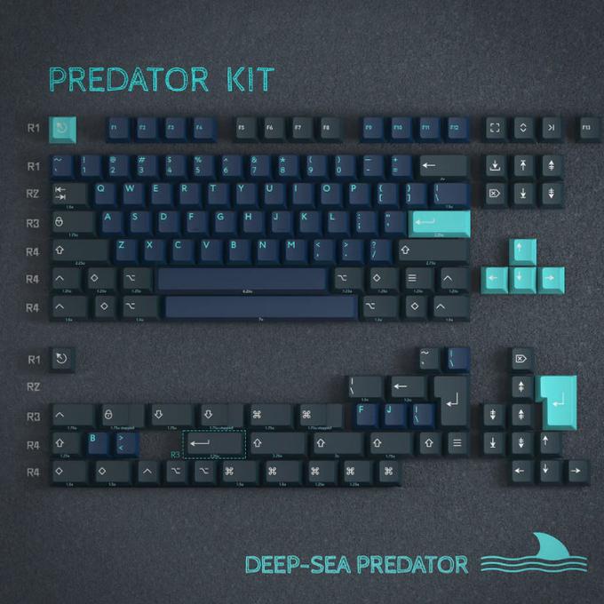 Jual PBTFANS DEEP SEA PREDATOR - PBT Doubleshot Cherry Profile Keycaps | Shopee Indonesia