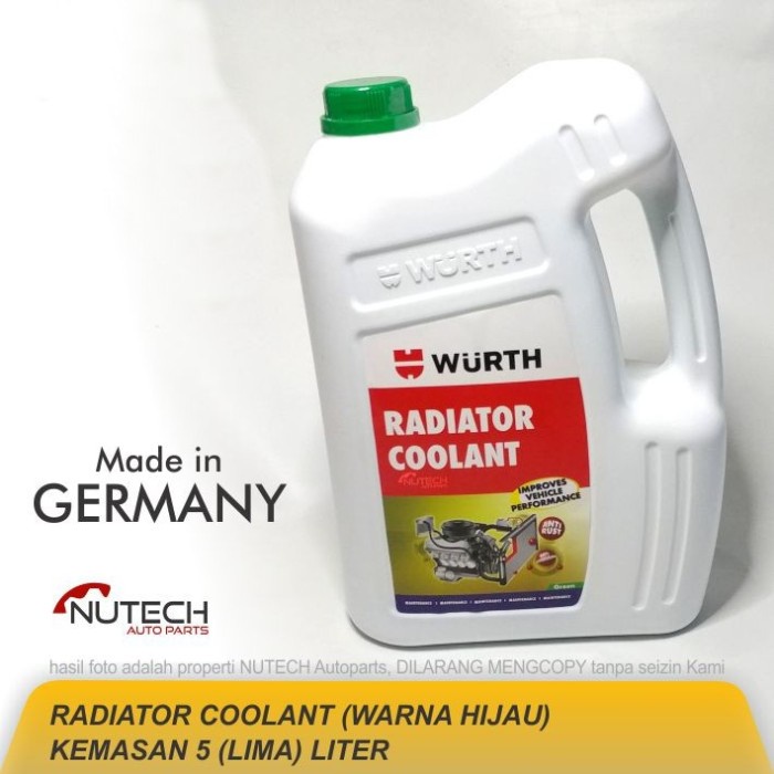 Jual WURTH Radiator Coolant Warna Hijau Isi 5 Liter Aman Untuk Seal ...