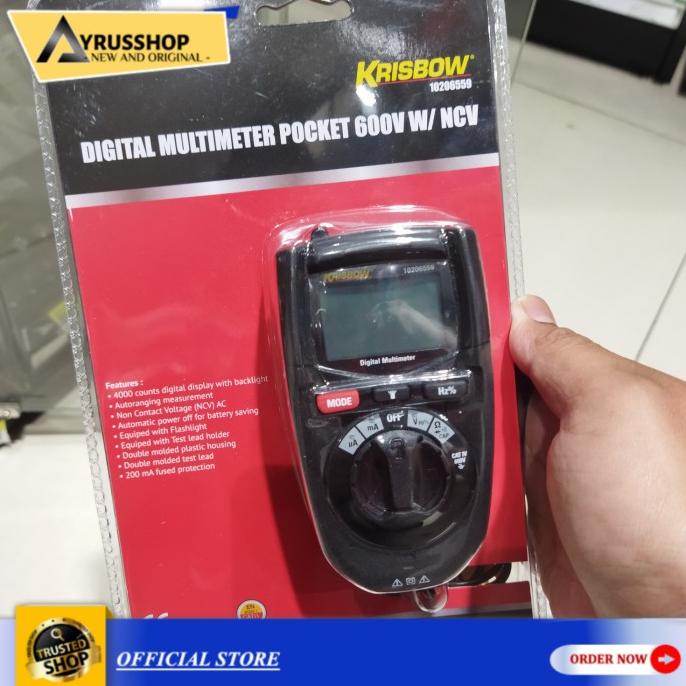 Jual {{{{{{] Krisbow AVO Meter Saku 600V/Digital Multimeter Pocket ...