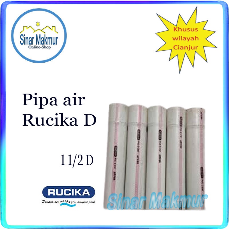 Jual Pipa Air PVC Paralon Pralon D 1 1/2" Inch (RUCIKA) | Shopee Indonesia
