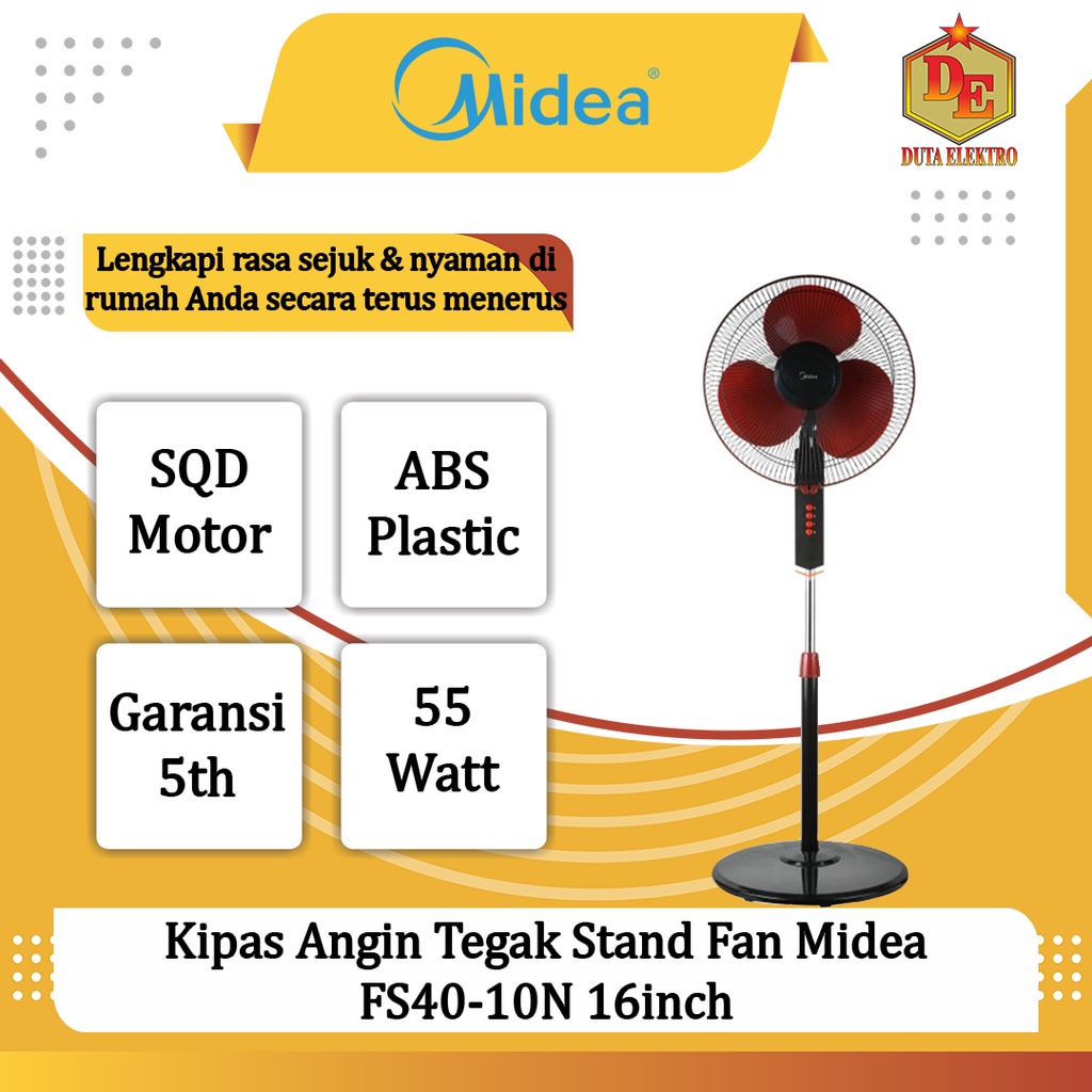 Jual Kipas Angin Tegak Stand Fan Midea FS40-10N 16inch | Shopee Indonesia