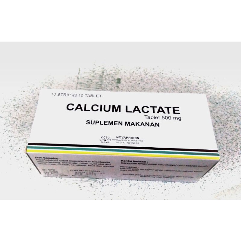 Jual calcium lactate tab 500mg novapharin | Shopee Indonesia